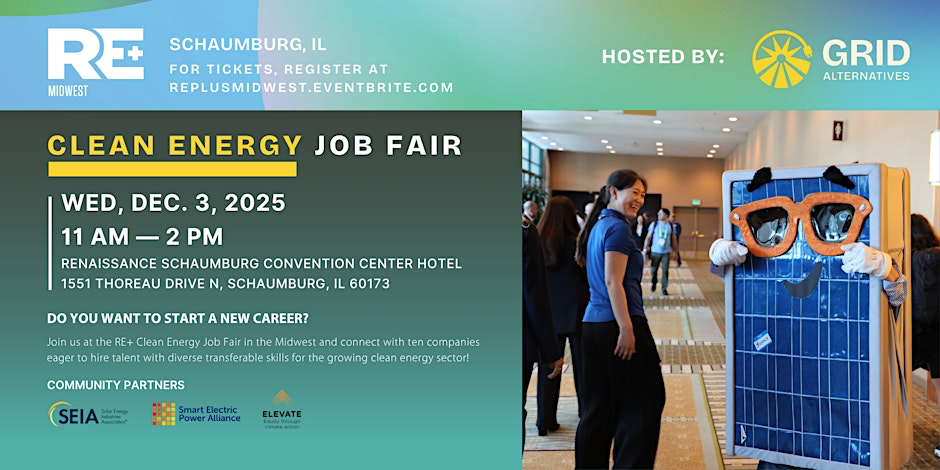 Registration Open for RE+ Midwest: Clean Energy Job Fair in Schaumburg ...
